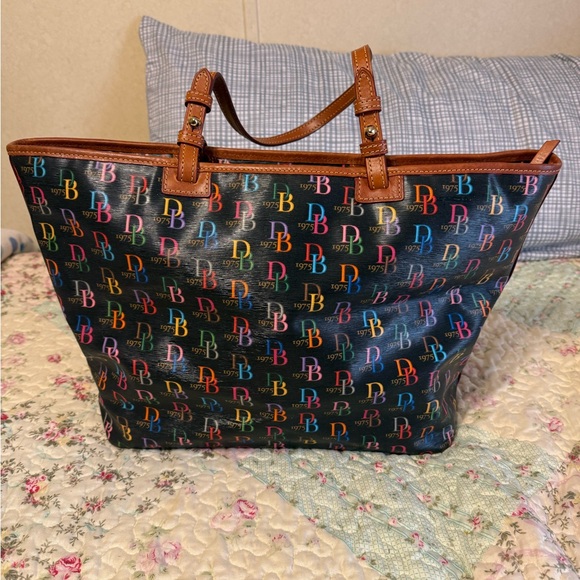 Dooney & Bourke | Bags | Dooney Bourke Colorful Logo Tote | Poshmark